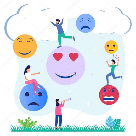 Ilustración Vectorial De La Expresión De Actitud De Estilo Plano En El