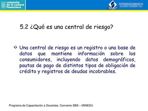 Ppt 5 Las Centrales De Riesgo Sesión 8 Powerpoint Presentation