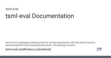 Tsml Eval 060 Documentation