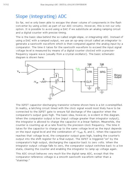 Slope Integrating Adc Digital Analog Conversion Descargar Gratis