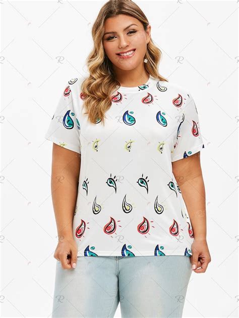 Plus Size Paisley Print Graphic Tee Ad Paisley Size Print