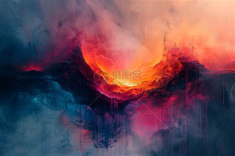 绚烂云海插画图片下载 正版图片601065394 摄图网