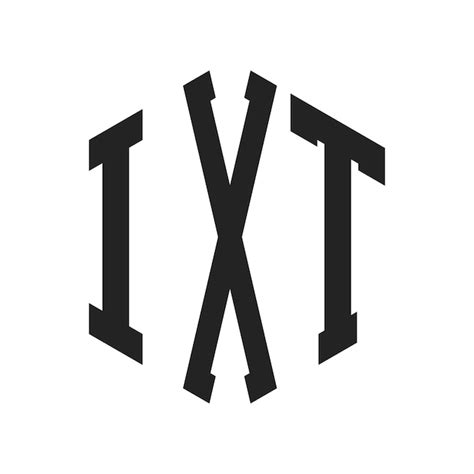 Desenho Do Logotipo Ixt Letra Inicial Ixt Monograma Logotipo Usando