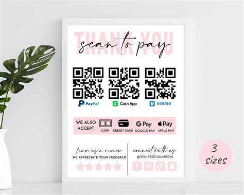 Editable Qr Code Sign Canva Template Printable Scan To Pay Sign