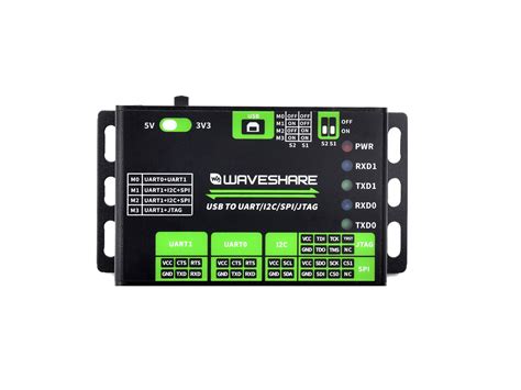USB转UART I2C SPI JTAG转换器 支持多种接口 兼容3 3V和5V电平 多种保护电路 多系统兼容 铝合金外壳 支持壁挂和导轨安装