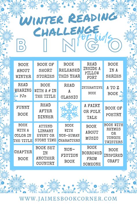 The Winter Reading Challenge Game With Snowflakes
