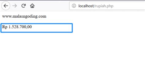Membuat Format Rupiah Di Php Malas Ngoding