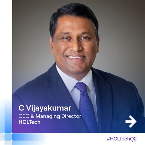 Hcltech Our Ceo And Md C Vijayakumar On Our Stellar Facebook