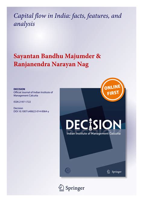 Pdf Capital Flow In India Facts Features And Analysis