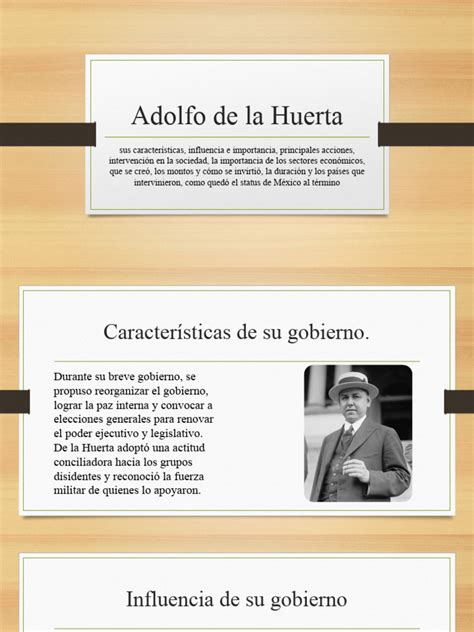 Adolfo De La Huerta Pdf México Gobierno