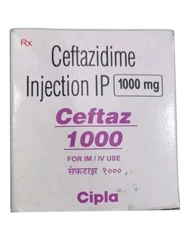 Ceftaz Inje 1000 Mg 10 Ml At Rs 80 Vial सेफ्टाजिडाइम इंजेक्शन In