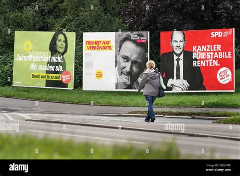 Bundestagswahl 2021 Wahlplakate Der Parteien Zur Bundestagswahl Am 26