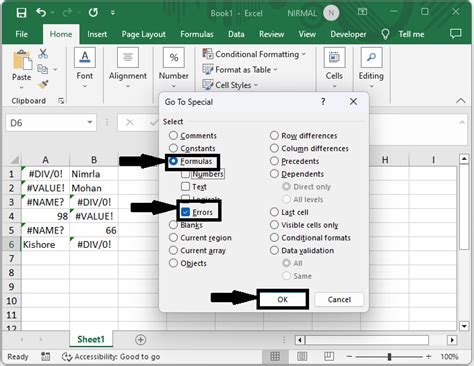 how to replace formula errors with 0 blank or certain text in excel
