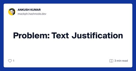 Problem Text Justification