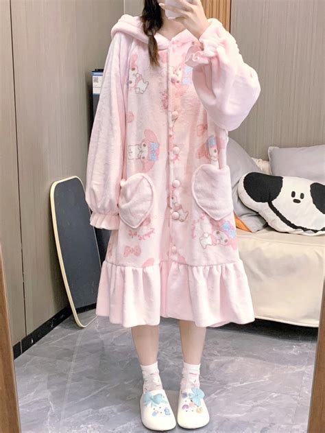 Kawaii Aesthetic Sanriocore Pink My Melody Pajama Set The Kawaii Factory