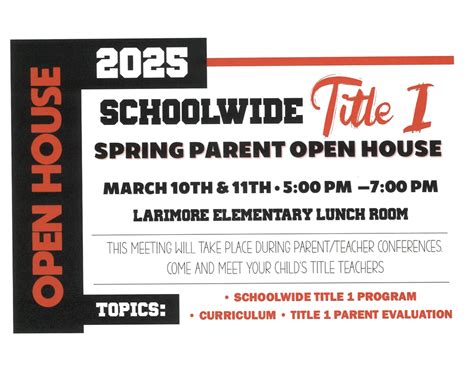 Schoolwide Title 1 Pt Conferences Larimore Public School District