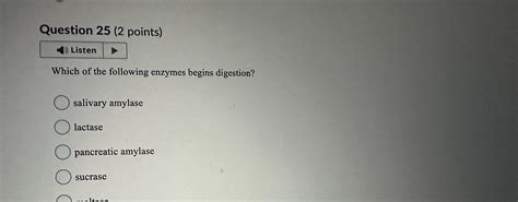 Solved Question 25 (2 ﻿points)ListenWhich of the following | Chegg.com