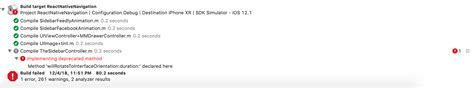 V IOS Build Failed With Implementing Deprecated Method Error Issue Wix React