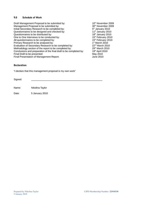 Cipd Management Report Proposal Final Doc