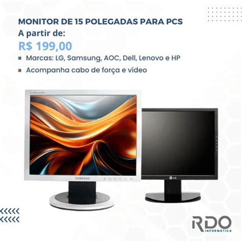 Monitor Dell 15 Polegadas Monitores No Brasil