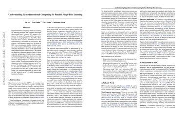 Understanding Hyperdimensional Computing For Parallel Single Pass