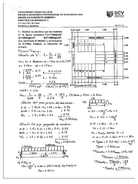 E2000 Calculo Y Diseno De Una Escalera De Tres Tramos Pdf