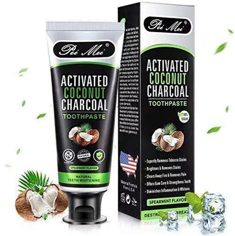Pei Mei Activated Coconut Charcoal Toothpaste 100ml Main Market Online