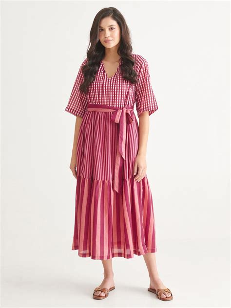 Buy Midsummer Striped Maxi Midi Dress Dresses For Women 30976476 Myntra
