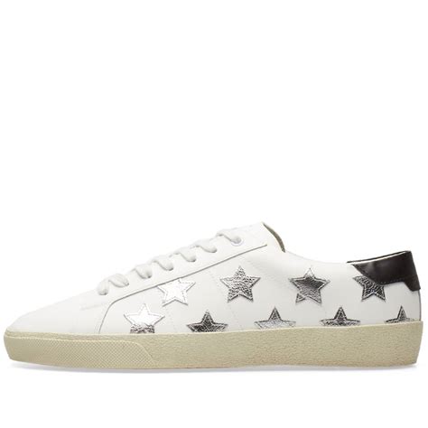 Saint Laurent SL 06 Star Court Sneaker White Silver END SE