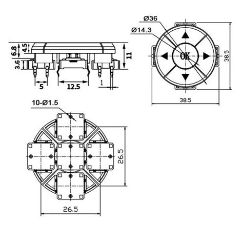 Tactile Pushbutton Switch Set With Keycaps 5x Black 5x