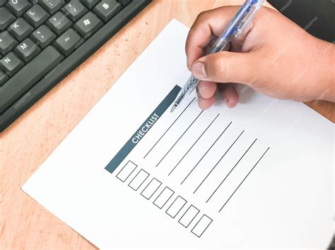 Premium Photo Checklist Concept Paper With Checkbox