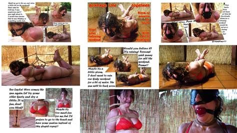 Layla Outdoor B Ordeal Enduring An Hogtie Under Heavy Rain 4k