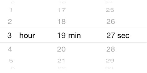Iphone UIPickerView That Looks Like UIDatePicker But With Seconds Stack Overflow