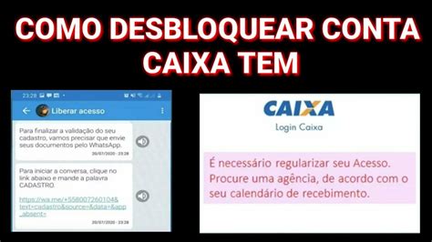 Como Desbloquear E Liberar Acesso Caixa Tem InformaÇÕes Da Caixa