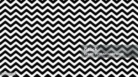 Zig Zag Bulat Pola Mulus Latar Belakang Desain Hitam Dan Putih