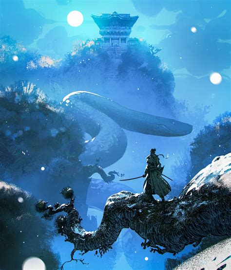 Sekiro And Great Serpent Sekiro Shadows Die Twice Drawn By Kalmahul
