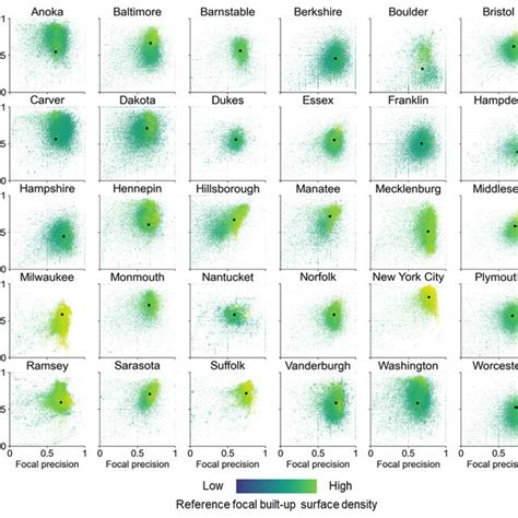 Focal Precision Recall Plots For All Counties For A Focal Window