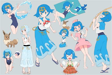 Safebooru 1girl Alternate Costume Betuni Blue Eyes Blue Hair Blue