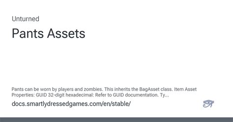 Pants Assets — Unturned 3x Documentation