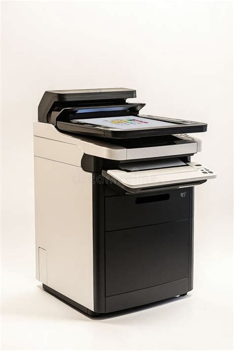 Printer On Office Desk In Monochrome Tones Stock Image Image Of Equipment Furniture 372478553
