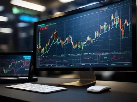 A Computer Monitor With A Graph Of Graphs Showing The Time Of 12 00