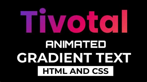 Gradient Text Effect Using Html And Css Youtube