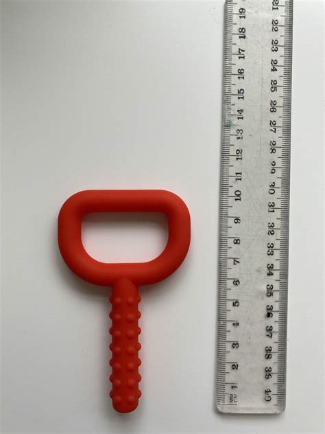 Chew Teether T Bar With Strong Grip Red Sue Larkey