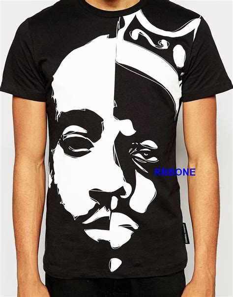 New Tupac Short Sleeve Tee Pac And Biggie T Shirt Fashion Notorious Short Sleeve B I G Tee