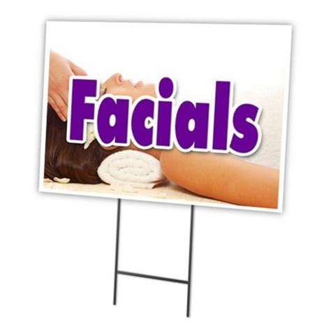 Signmission Facials Yard Sign And Stake Outdoor Plastic Coroplast Window