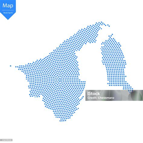 白い背景に青の点からの抽象的なグラフィックブルネイの地図 アイコンのベクターアート素材や画像を多数ご用意 アイコン