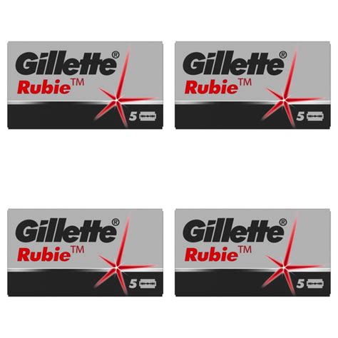 Лезвия для бритвы Gillette Rubie Platinum plus, 4 упаковки по 5 шт ...
