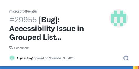 Bug Accessibility Issue In Grouped List Component Issue Microsoft Fluentui GitHub