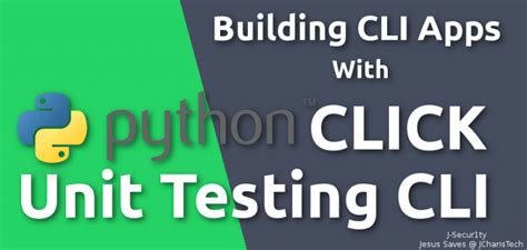 Unit Testing CLI Applications Built With Python CLICK JCharisTech