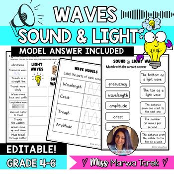 Sound Light Waves ANSWERS Editable Ms Marwa Tarek By Ms Marwa